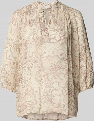 Jake*s Regular Fit 3/4-Bluse mit Paisley Muster