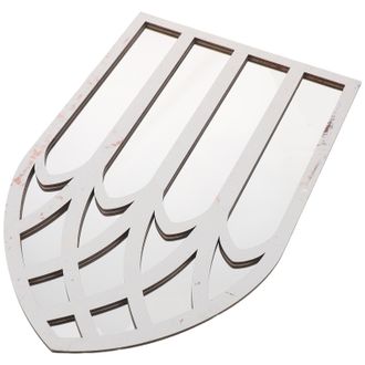 DOITOOL DIYEAH Bogenf&ouml;rmiger Gotischer Wandspiegel mit Rustikalem Holzrahmen 42 X 27cm Selbstklebender Fensterspiegel f&uuml;r Wohnzimmer und Eingangsbereich Vinta