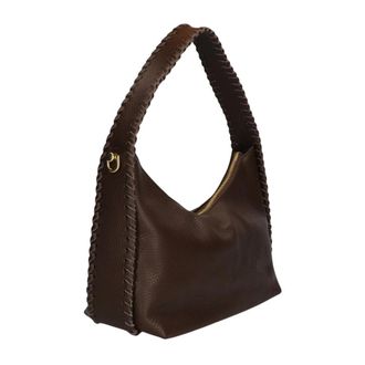 Notre-V Iris Classic Grain Schultertasche - - Bags - Damen - Braun - ONE SIZE