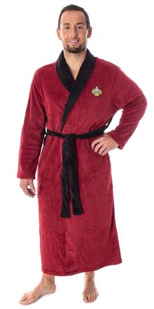 Intimo Star Trek The Next Generation Picard Costume Adult Fleece Plush Robe Bathrobe -OSFM