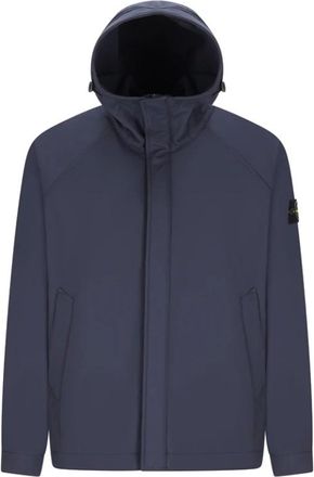 Stone Island Homme, Vestes, Bleu, Taille: XL Soft Shell Short Parka