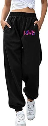 ORANDESIGNE Pantalon de Sport Femme Pantalon Jogging Confortable Pantalon de Surv&ecirc;tement avec Poches Casual Jogging Yoga Pants Long Pantalon de Fitness Entra&icirc;neme