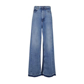 Stella McCartney Blaue Zwei-Ton Waschung Slouchy Straight Leg Jeans - - Jeans - Damen - Blau - W26