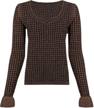 Object Pull &agrave; carreaux en maille