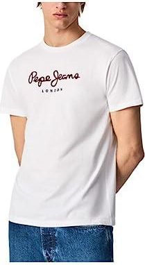 Pepe Jeans London T-Shirt Eggo N pour Homme, Blanc (Blanc), M, Blanc (Blanc), M