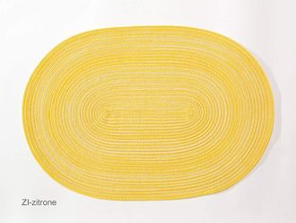 Pichler Tischsets 4-er-Set Samba oval 48 x 33 cm ZI - Zitrone