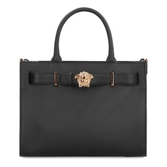 Versace Femme, Sacs, Noir, Taille: ONE Size Sac fourre-tout en cuir élégant