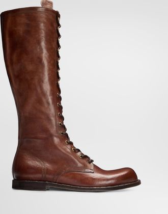 Dolce & Gabbana Stiefel Aus Leder - Mann Stiefel Und Stiefeletten Braun Leder 44