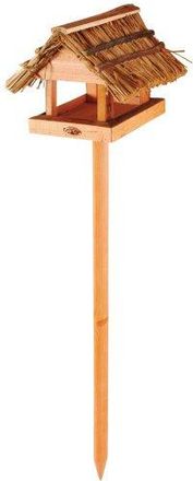 Esschert Design Strohdach-Stabfutterhaus rechteckig, 27 x 113 x 29 cm, FB97
