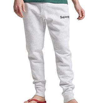 Superdry Original & Vintage Pantalon de Jogging, Blanc, XXL Homme