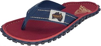Gumbies Originals Rot - Flip Flops aus recycelten Materialien - profilierte Sohle aus wiederverwerteten Autoreifen, weiches Fußbett aus Canvas-Baumwolle, bequ