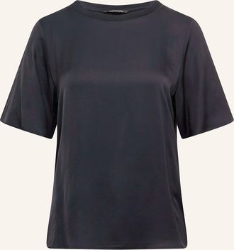 Comma Comma Blusenshirt Aus Satin blau