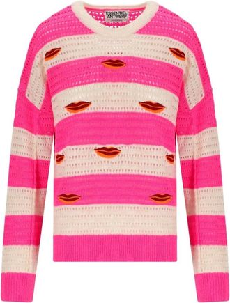 Essentiel Femme, Pulls, Rose, Taille: 40 FR Jackpot Crewneck Sweater