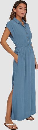 O'Neill Lori Maxi Shirt Kleid copen blue