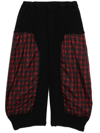 Comme Des Garçons pantalon à motif tartan - Noir