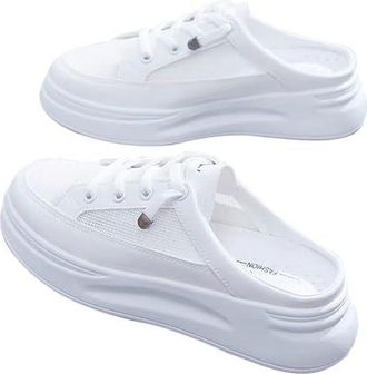 Generic Baskets noires &agrave; enfiler en maille pour femme - L&eacute;g&egrave;res et respirantes - Chaussures de marche confortables &agrave; coussin dair - Chaussures d&eacute;contract&eacute;es -