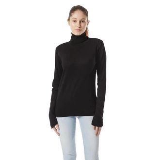 Gas Gas, Femme, Pulls, Noir, Taille: 36 FR Pull ras du cou &agrave; col roul&eacute;