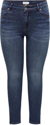 Only Carmakoma Damen Carkarla Reg Sk ANK Zip DNM Bj581 Noos Hose, Dark Blue Denim, 44W / 32L EU