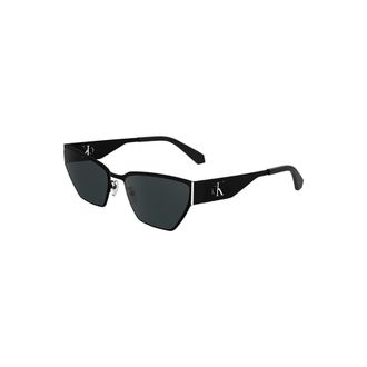 Calvin Klein CA-38324 Metal Cat-Eye Frame Sunglasses - Black