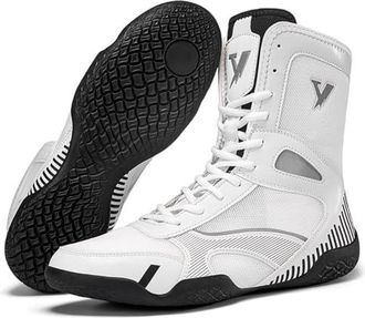 Generic MiaZane Bottes de Boxe Montantes amorties Maintien Cheville Mesh Respirant Bottes Combat Toutes Tailles durables adh&eacute;rentes pour entra&icirc;nement et Lutte