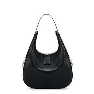 Generic Crescent Sac &agrave; main en cuir v&eacute;g&eacute;talien pour femme - Sac fourre-tout Hobo souple - Grand sac de travail sous les bras - Mini pochette &agrave; bandouli&egrave;re r&eacute;g