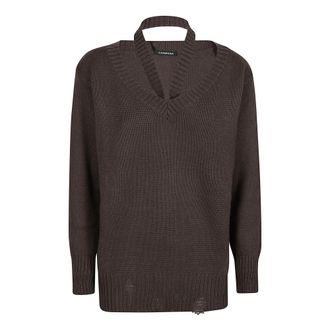 Canessa V-Ausschnitt Pullover - - Knitwear - Damen - Grau - XS