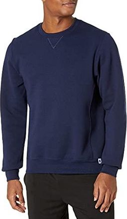 Russell Athletic Dri-Power Fleece Sweatshirts, Moisture Wicking, Cotton Blend, Relaxed Fit, Sizes S-4x Maillot de survêtement, Bleu Marine, L Homme