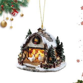 Generico F&uuml;r den Weihnachtsbaum | Hausanh&auml;nger aus Acryl 2D - Dekoration f&uuml;r Zuhause auf Partys - f&uuml;r Fenster und Party und Urlaub und Haus und Wand und Auto u