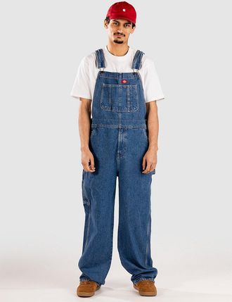 Dickies Loose Denim Bib Jeans classic blue
