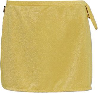 Moschino Femme, Maillots de bain, Jaune, Taille: 36 FR Short Pareo with Lurex Thread