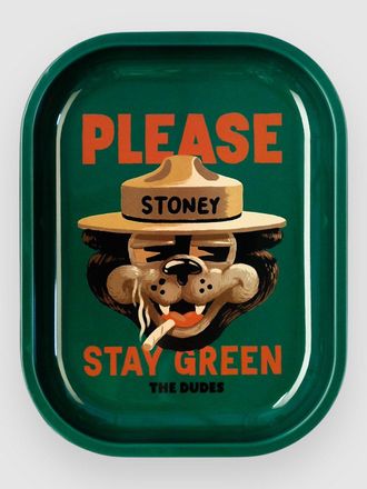 THE DUDES Stay Green Rolling Tray bottle green