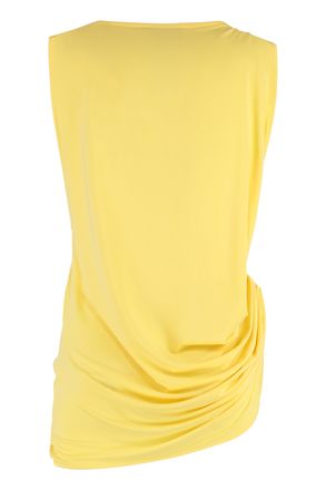 Jacquemus Womens Square-Neck Top Yellow Polyester Blouses Shirt