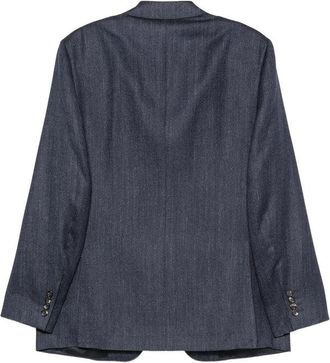 Canali Tailored Wool Blazer - Blue