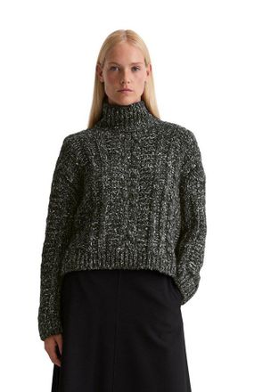 Marc O'Polo Strickpullover Stehkragen, oversized fit, Zopfstrick