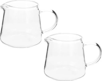 BESTONZON Milchkanne Glas 120Ml Milchk&auml;nnchen Mit Henkel Transparent Milchbecher F&uuml;r Kaffee Sahne Servieren Haushalt K&uuml;che
