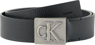 Calvin Klein G&uuml;rtel Pebble Grain Monogram Plaque