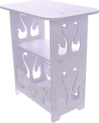 NUOBESTY Baluue Nachttisch Beistelltisch Schlafzimmerkleinm&ouml;bel Multifunktional Kompakt Wei&szlig; F&uuml;r Sofa Und Schminktisch