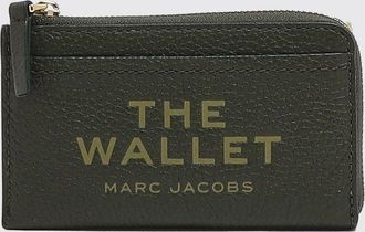 Marc Jacobs The Wallet Kartenetui aus genarbtem Leder mit Rei&szlig;verschluss und gepr&auml;gtem Logo