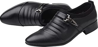 Generic Chaussures Oxfords pour Hommes Classique, Derby Mens Shoes, Nouvelles en Cuir Britanniques Mode Bout Pointu de Mariage Formelles (Black 39)