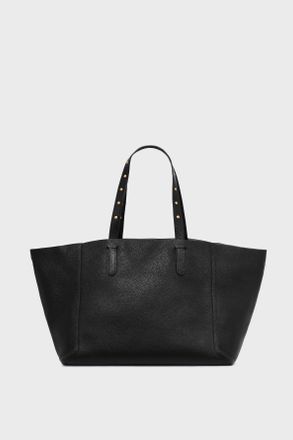 Gerard Darel Cabas en cuir grain&eacute; int&eacute;rieur m&eacute;tallis&eacute; - SIMPLE 2 - Noir/Or