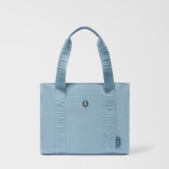 Furla Duna Tote-bag M Carta Da Zucchero Blau Canvasstoff Damen