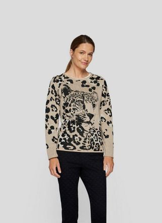 Rabe Strickpullover mit Animal-Muster