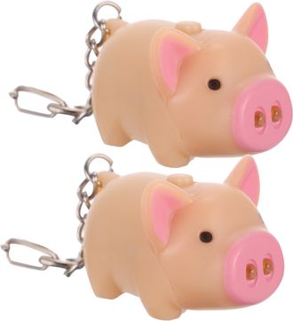 OSALADI Tier Mit Ton 2 Leuchtende Schl&uuml;sselanh&auml;nger Niedliches LED Schl&uuml;sselanh&auml;nger Cartoon Anh&auml;nger mit Taschenlampe Sound Kinder f&uuml;r Rucks&auml;cke