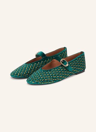 Kurt Geiger Mary-Jane-Ballerinas Mayfair Mit Schmucksteinen gruen