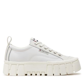 Tommy Jeans Sneakers Tommy Jeans Tjw Vulc Flatform Lc Mix Media EN0EN02569 &Eacute;cru
