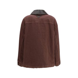 Prada Womens Brown Cotton Coat Clothing
