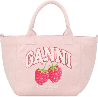 Ganni Womens Handbag Raspberry Pink Recycled Polyester Handbags Hand Bags