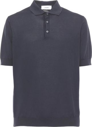 Lardini Homme, Tops, Bleu, Taille: S Polo en coton &agrave; trois boutons