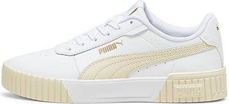 Puma Women Carina 2.0 Baskets, Puma White Sugared Almond Puma Gold, 37.5 EU