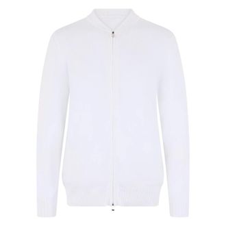 Fedeli Homme, Pulls, Blanc, Taille: L Cardigan avec fermeture &eacute;clair